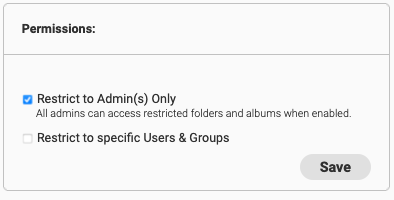 Restricted access to Folders and Albums – Help Center - English