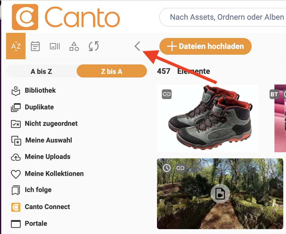 Ordner- und Alben-Struktur ein- und ausblenden – Help Center - Deutsch