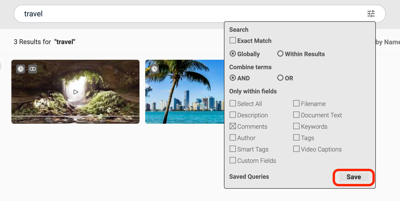 Saved Search Queries – Help Center - English
