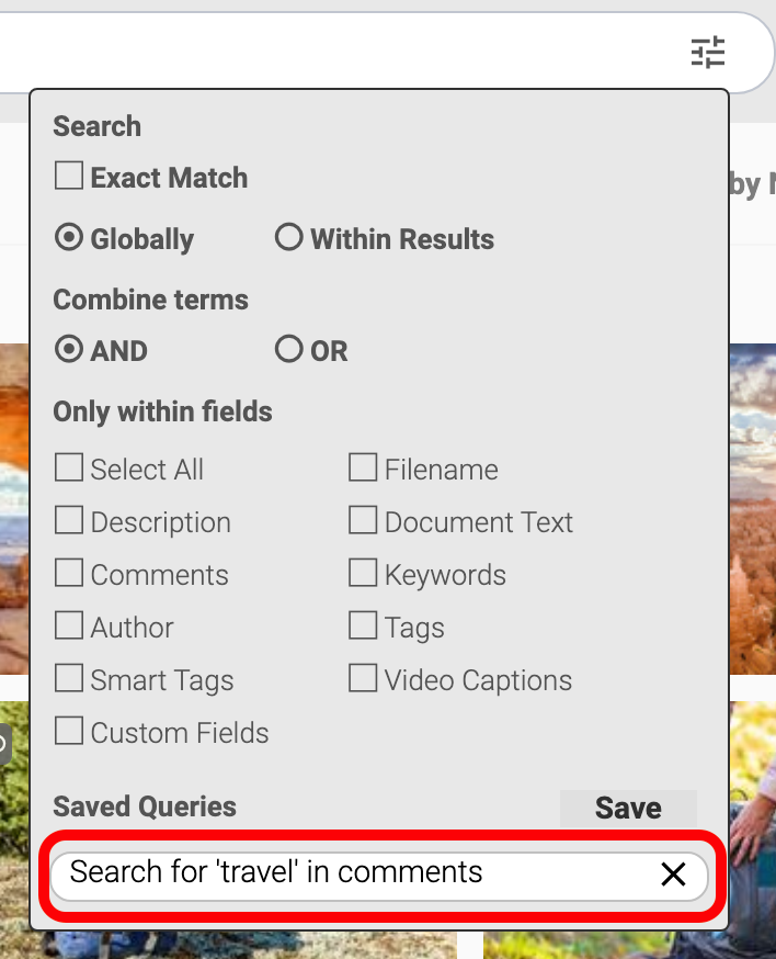 Saved Search Queries – Help Center - English