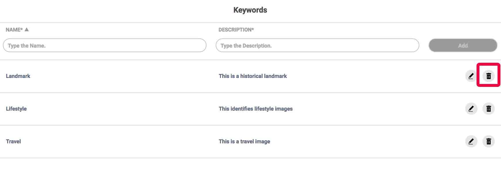 Edit or delete Keywords – Help Center - English