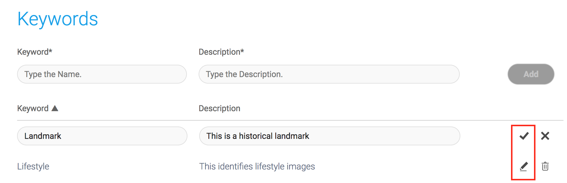 Edit or delete Keywords – Help Center - English