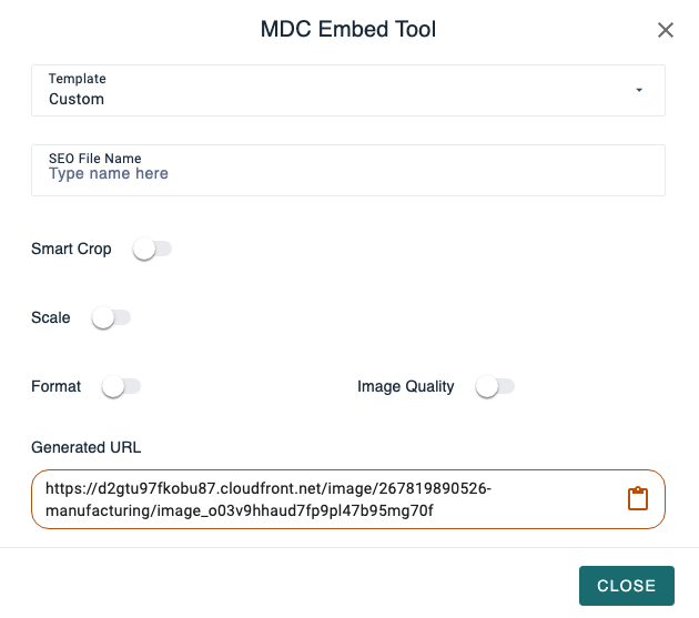 Creating MDC URLs for embedding images – Help Center - English