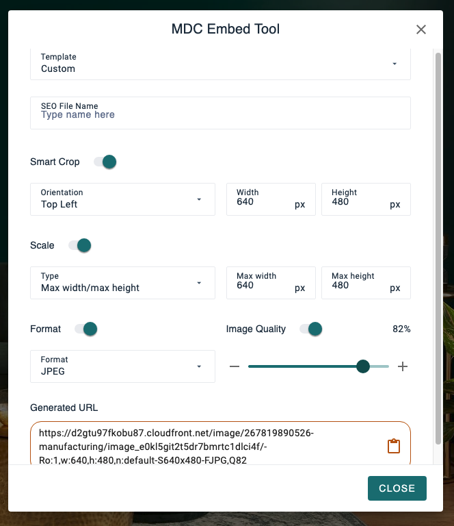 Erstellung von MDC URLs zum Einbinden von Bildern – Help Center - Deutsch