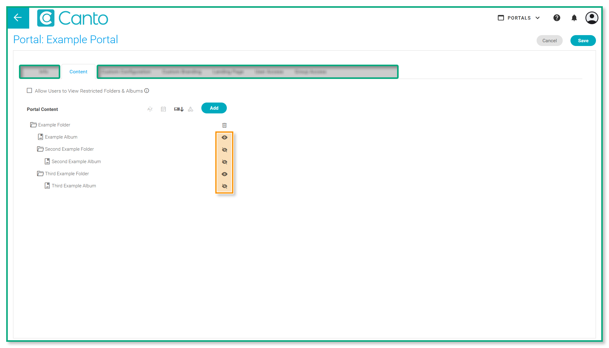 How to: Manage restricted content in portals – Help Center - English