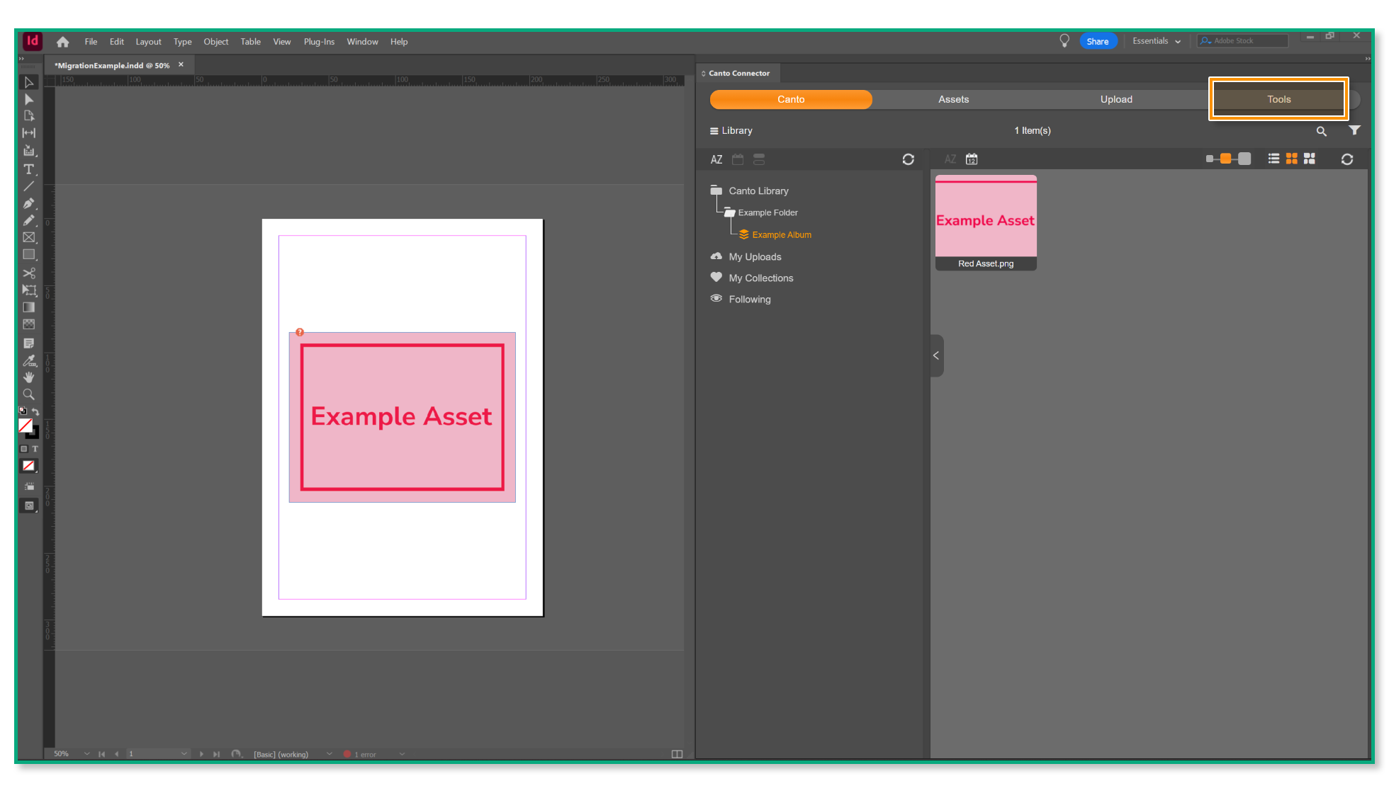 How to: Migrate InDesign links to Canto using the Canto Adobe Connector – Help Center - English